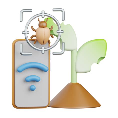 3d Rendering Plant Insect Isolated Useful For Agriculture Technology Smart Farm And Innovation