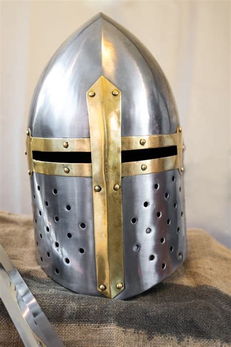 Helmet Of A Crusader Armor Stock Image Image Of Safety Fight 66974125