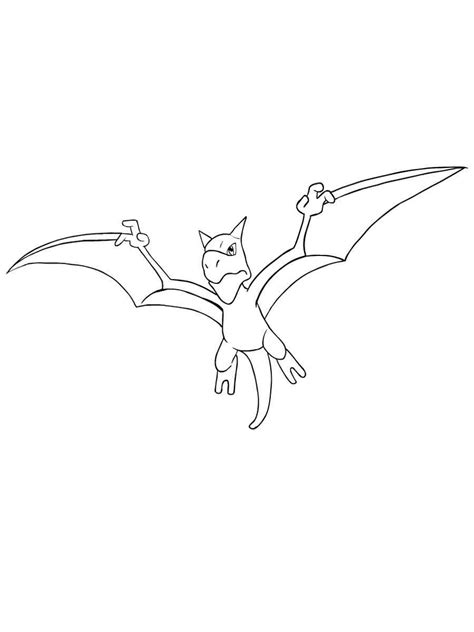 Pokemon Aerodactyl Coloring Pages Free Printable