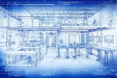 Premium Photo Blueprint Blueprint Drawing Instruments