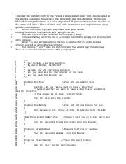 Week Discussion Docx Consider The Pseudo Code In The Week Discussion Code Text File