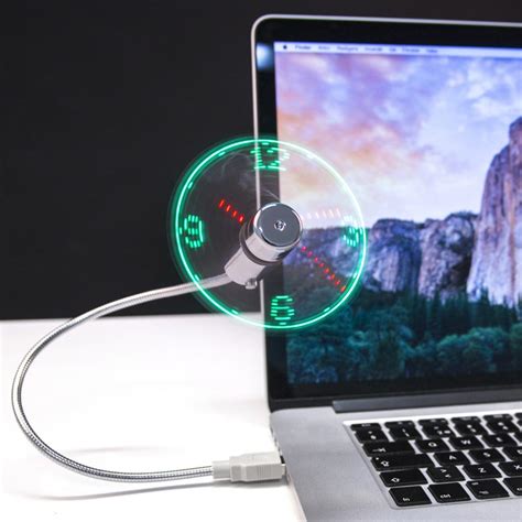 USB LED Fan Clock LED Display Clock GROOT GADGETS