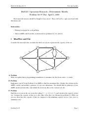 HW7 Pdf ISyE 323 Problem Set 7 Prof Jim Luedtke ISyE323 Operations ResearchDeterministic