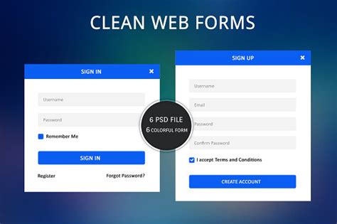 Clean Web Forms ~ Web Elements ~ Creative Market