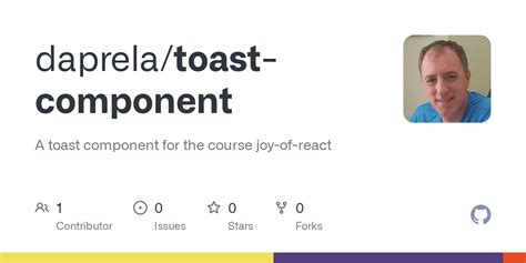 Github Daprelatoast Component A Toast Component For The Course Joy Of React