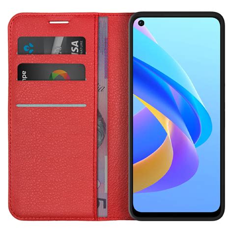 Leather Wallet Case For Oppo A A G Red