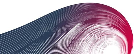 Curvature Of Space Vector Abstract Art Background 3d Linear Flow Distorted Shape Stock Vector