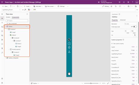 powerapps tutorial how to create a collapsible side navigation menu