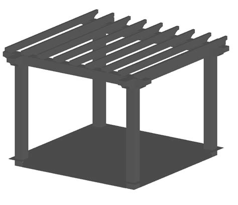 Landscape Gazebo Designed With A Modern Look Autocad 3d Model Dwg