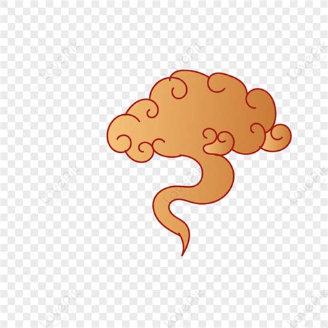 갈색 그라데이션 길조 구름 패턴전통상징중국 Png 일러스트 무료 다운로드 Lovepik