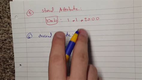 what is stored attribute and derived attribute in database youtube