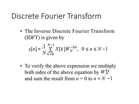 Discrete Fourier Transform Pptx Technology And Computing