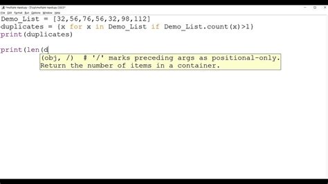 How To Find Duplicates In A List In Python Youtube