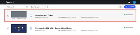 creating a content ticker in skykit beam