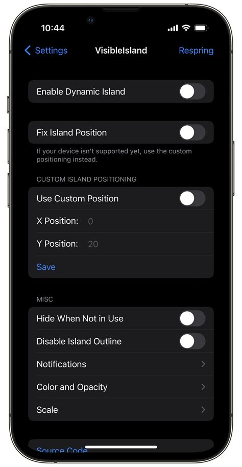 Github Ethxnn88visibleisland Fully Fledged Dynamic Island Customization