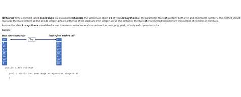 Solved 10 Marks Write A Method Called Rearrange In A Class