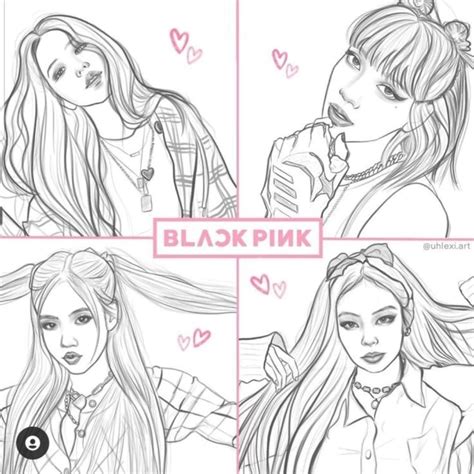Dibujo Para Pintar A Blackpink 🖤🩷 Rapunzel Para Colorir Desenhos