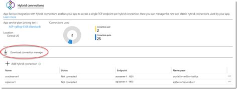 Using Azure App Services With Hybrid Connections Developer Support