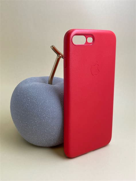 Чехол Leather Case iPhone 7+ / 8+ красный - купить с доставкой по ...