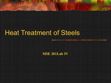 Heat Treatment Lecture Note