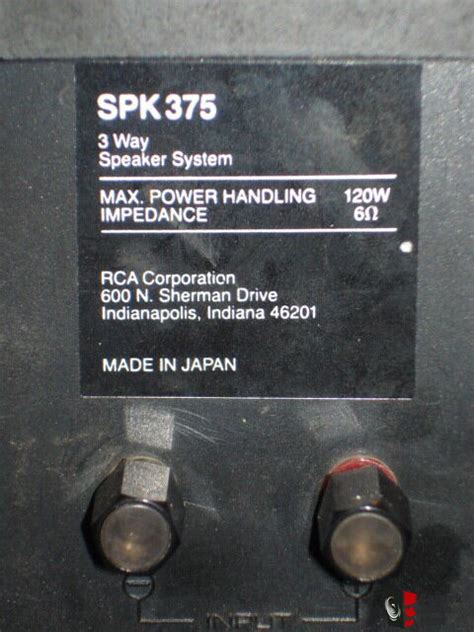 Rca Spk 375 Dimensia Series Speakers Photo 164495 Canuck Audio Mart