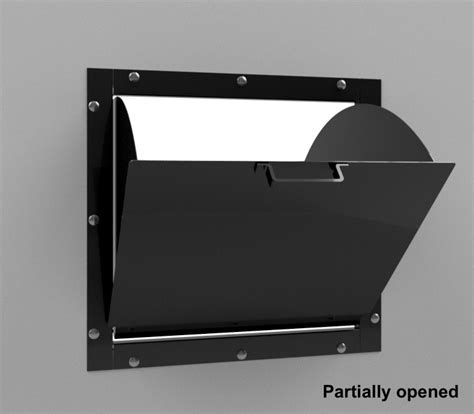 Large Package Through Wall Drop With Hopper Drop Door