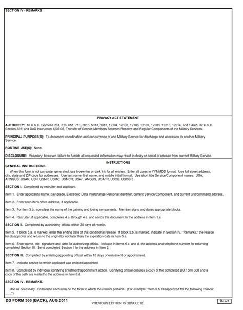 Dd Form 368 Request For Conditional Release Origin Form Studio