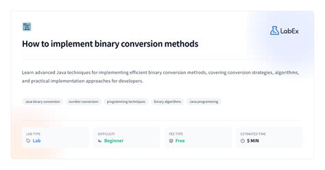 How To Implement Binary Conversion Methods Labex
