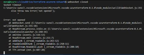 Cloudshell Error When Websocket Closes · Issue 144 · Azurevscode