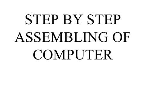 Pc Assembling