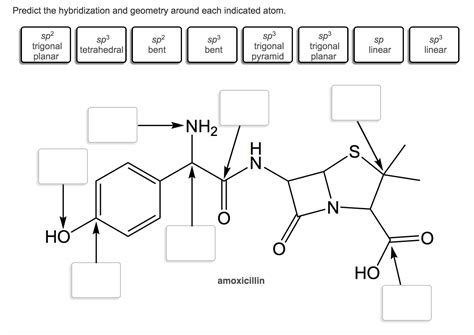 Solved Predict The Hybridization And Geometry Around Each