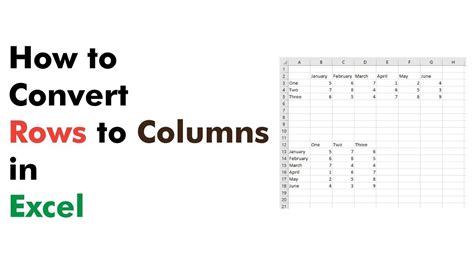How To Convert Rows To Columns In Microsoft Excel Artofit