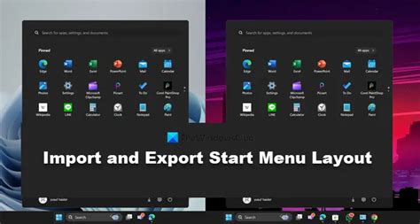 How To Import Export Start Menu Layout In Windows