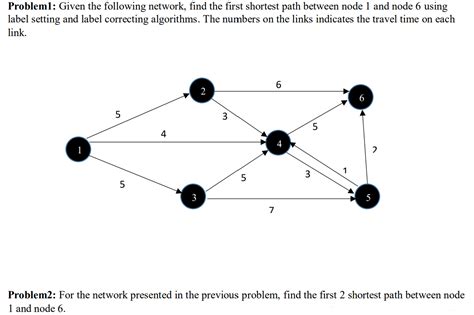 solved problem1 given the following network find the first