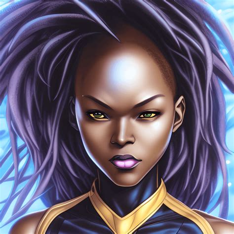 African American Anime Girl Wakanda Forever · Creative Fabrica