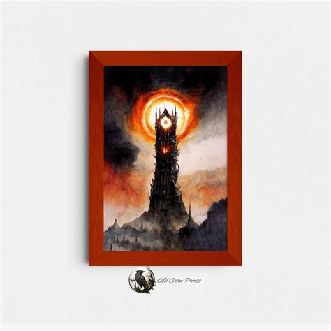 The Eye Of Sauron Watercolor Painting Lord Of The Rings Fantasy Art