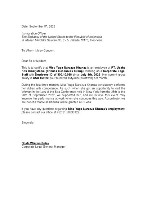 Employment Verification Letter Pdf Economies Government Finances