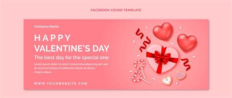 현실적인 발렌타인 데이 소셜 미디어 표지 템플릿 무료 벡터 현실적인 발렌타인 데이 소셜 미디어 표지 템플릿 무료 벡터