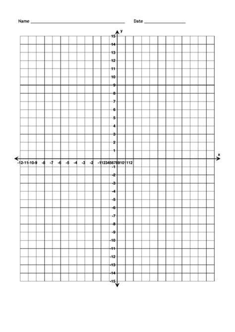 Full Page Blank Numbered Coordinate Grid Template Printable Pdf Download