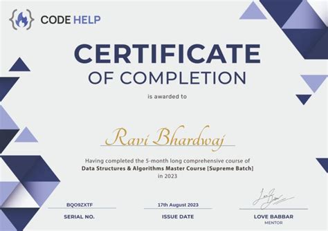 🎓 Proudly Completed The Data Structure And Algorithm Master Course