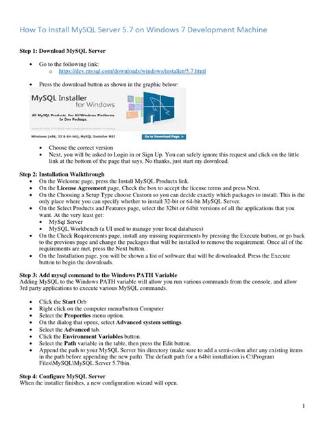 How To Install Mysql Server Pdf My Sql Installation Computer