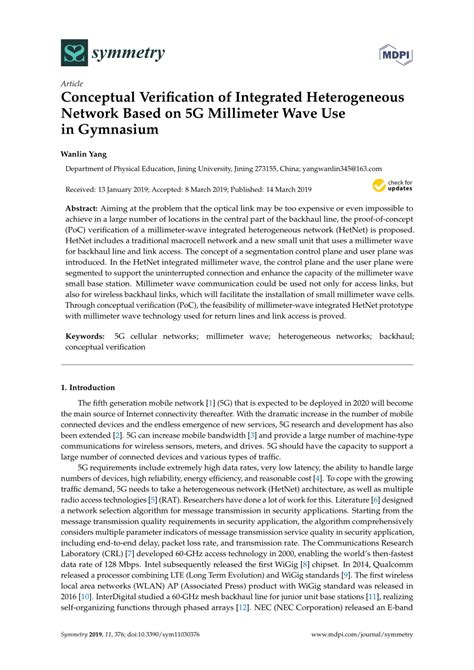 Pdf Conceptual Verification Of Integrated Heterogeneous Network Based On 5g Millimeter Wave