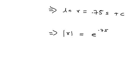 solved finding a general solution using separation of variables in