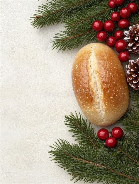 Festive Holiday Bread And Decor Stock Illustration Illustration Of Seasonal Snow 334411454