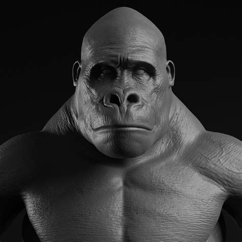 Gorilla Highpoly Sculpture 3d Model 3d Model Cgtrader