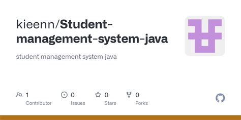Github Kieennstudent Management System Java Student Management