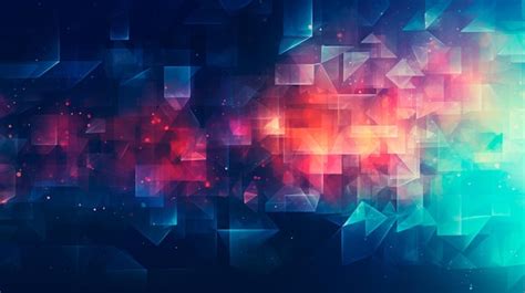 Abstract Futuristic Background Geometric Shapes Premium Ai Generated