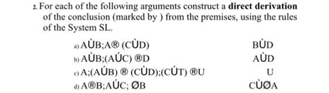For Each Of The Following Arguments Construct A Chegg