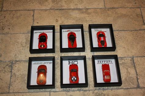 Decorative Object Quadro 3dferrari Complete Set Of 6 Sf90 Stradalelaferrarif40488 Gtb488