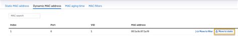 Mac Address Table Sophos Switch Documentation